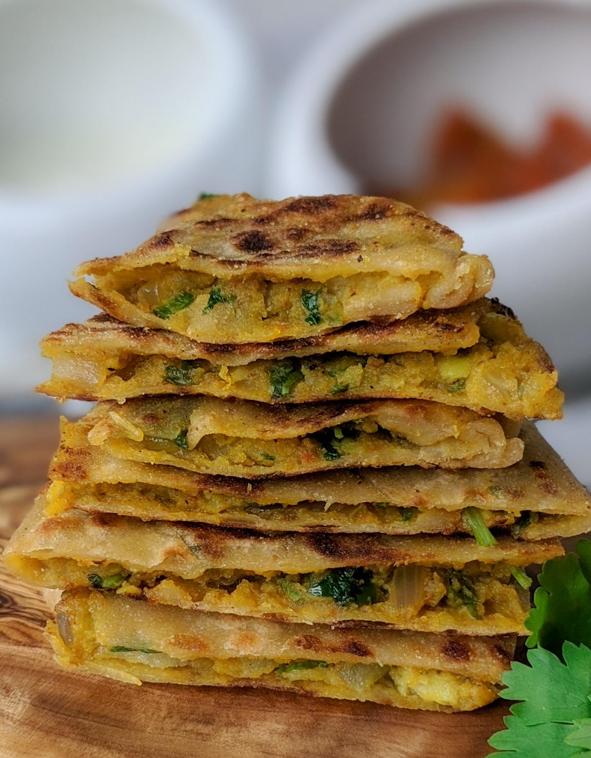 Aloo (Potato) Avocado Stuffed Paratha : Cook over Heels